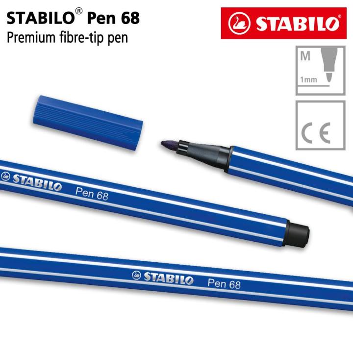 STABILO Pen 68 Ultramarine / Highlighter Pen / Marker / Biru Tua Ori ...