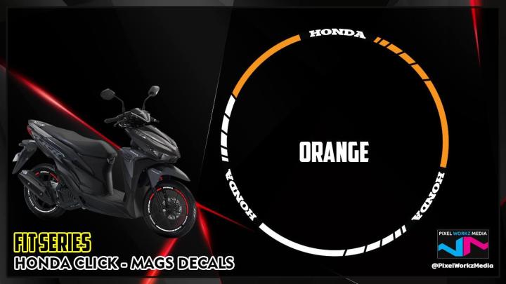 Honda Click Mags Decals - Fit Series (ORANGE) | Lazada PH