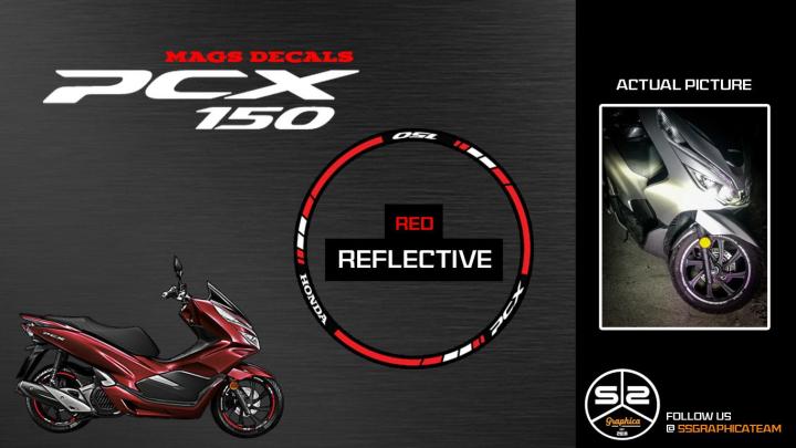 Mags Decals - Honda PCX / Touring Series - Reflective Red | Lazada PH