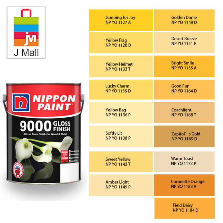 (1127-1184) 1L Nippon Paint 9000 Gloss Finish Wood & Metal Zingy ...