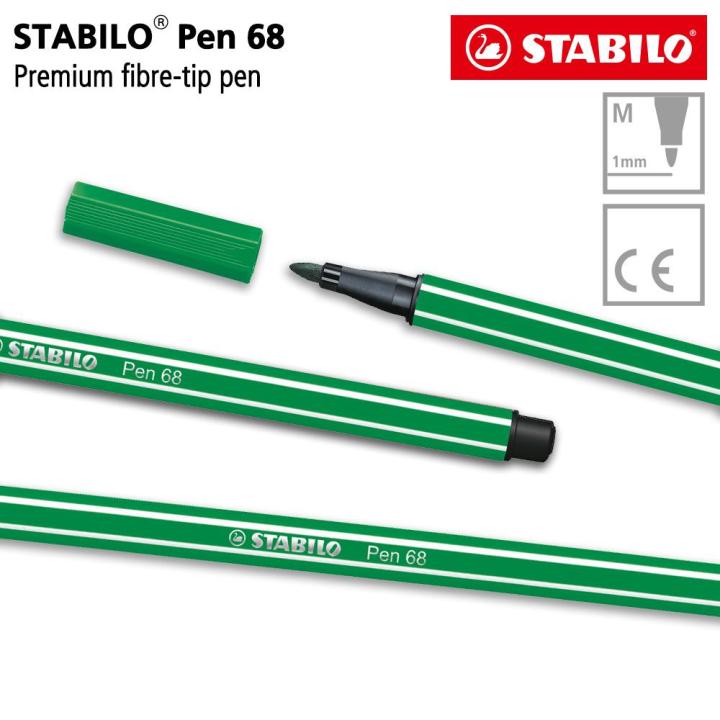 STABILO Pen 68 Green / Highlighter Pen / Marker / Hijau Ori Asli ...
