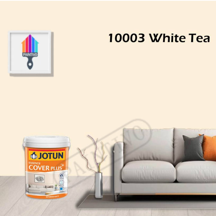 10003 White Tea 1L Jotun Essence Cover Plus Matt Colour Interior Wall ...