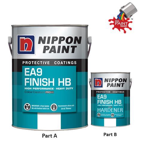 5L SET NIPPON EA9 FINISH HB EPOXY (+ HARDENER) - RAL7035 LIGHT GREY ...