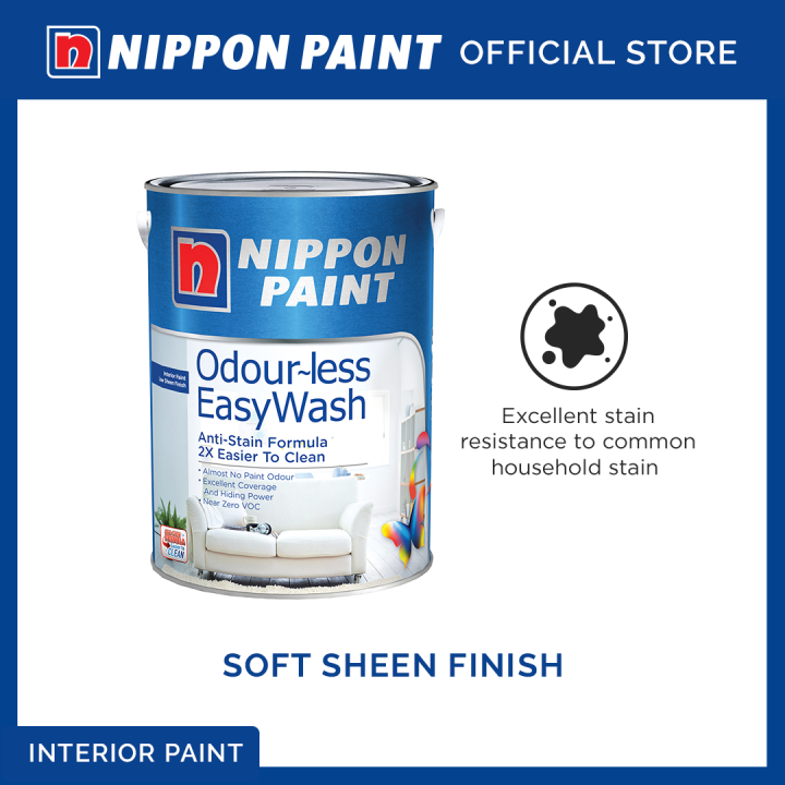 Nippon Paint Odour-less EasyWash - Soft Sheen - Browns - 1L/5L | Lazada Singapore