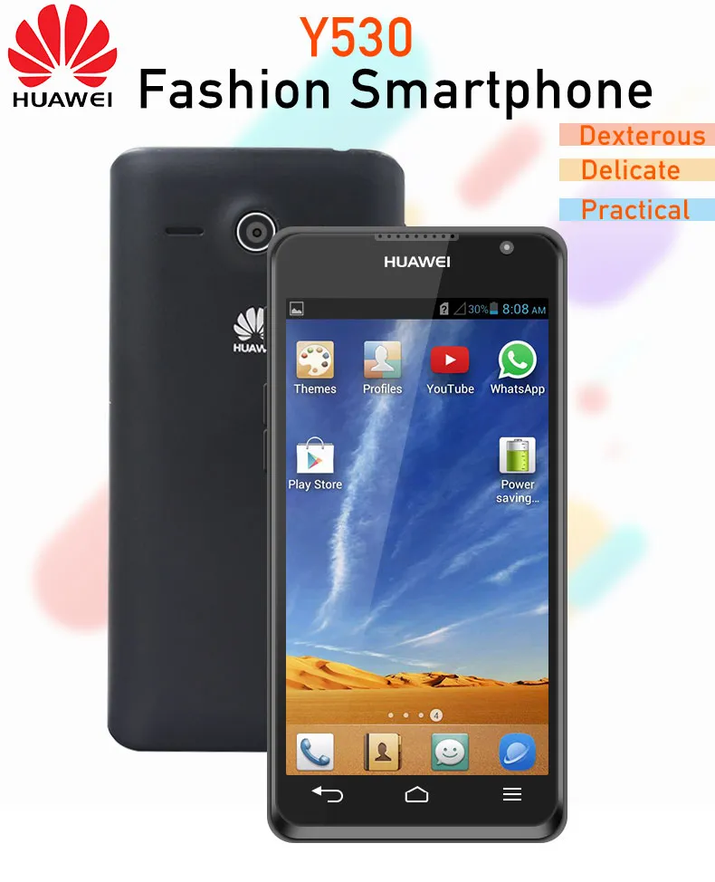 【COD】 HUAWEI Y530 Original Brand Mobile Phone 521 RAM+4GB ROM Cellphone ...