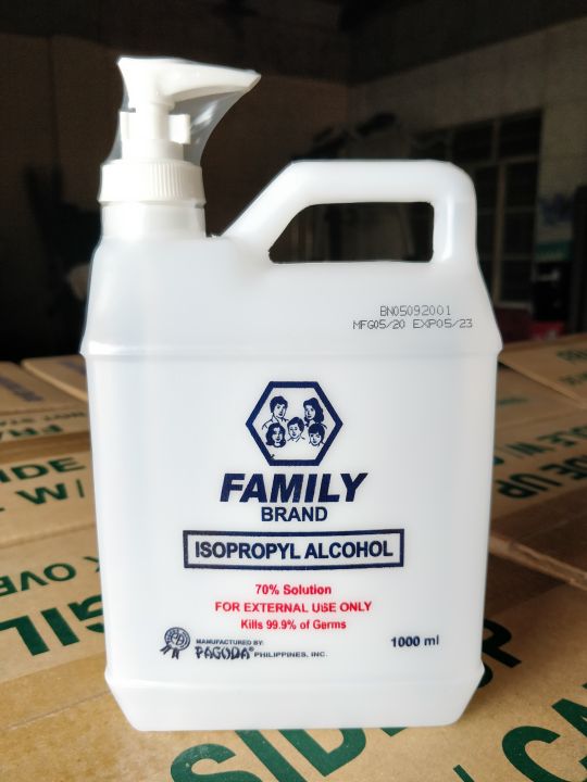 1 pc ALCOHOL 70% ISOPROPYL (1000ml) WITH PUMP FAMILY BRAND. . | Lazada PH