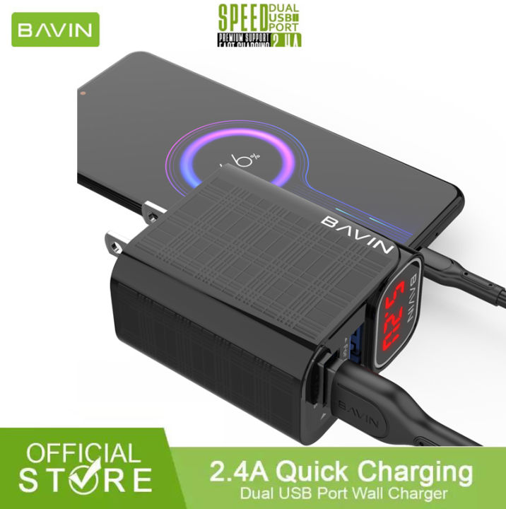 Cocapark Bavin PC316 Dual USB 2.4A with Digital Display Fast Charger ...