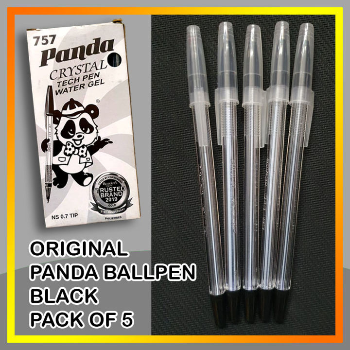 Panda Crystal Ballpen Black 5pcs | Lazada PH