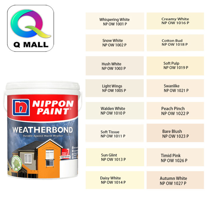 (1001-1027) 18L Nippon Paint Exterior Weatherbond Timeless Off-Whites ...