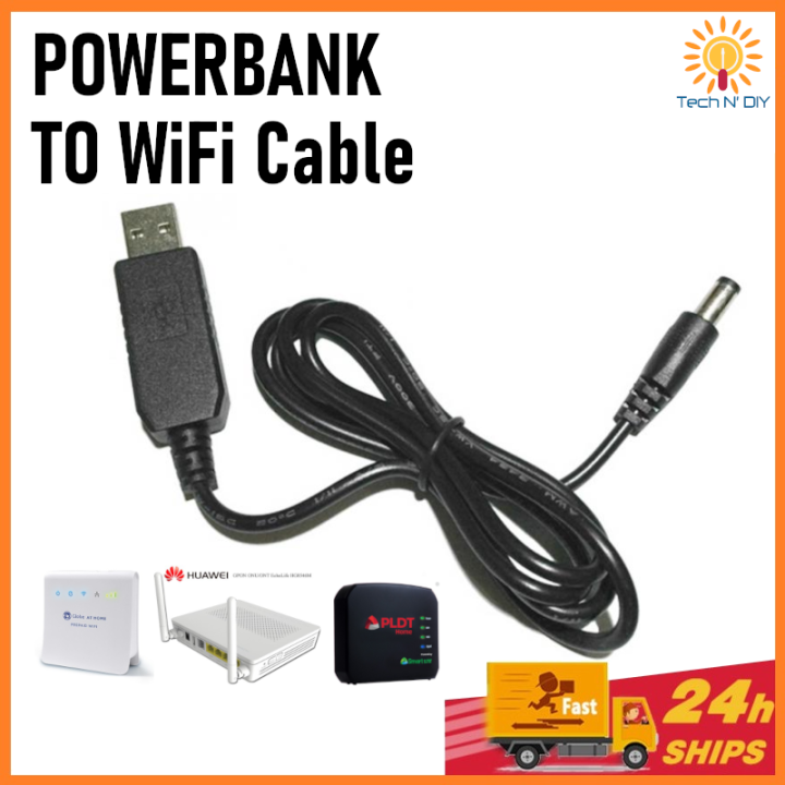 5V to 12V DC USB Boost Cable for Modem and Router compatible with Globe ...