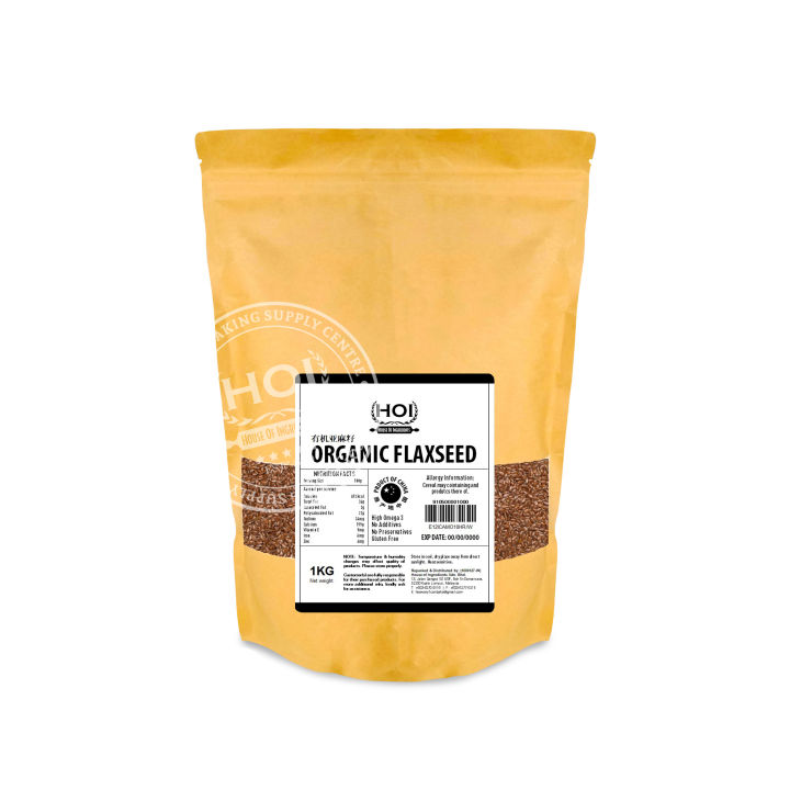 HOI Baker&Chef Organic Flaxseed 1KG| Biji Rami Organik | Lazada