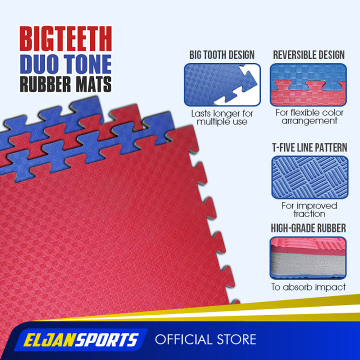 1pc. Interlocking DuoTone Big Teeth Rubber Mat for fitness gyms ...