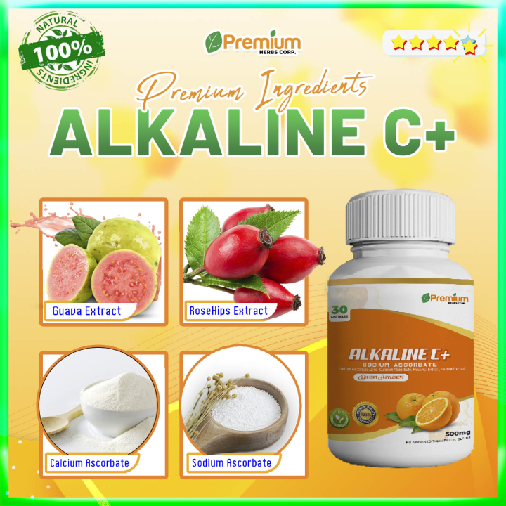 PHC02-A | Premium Alkaline C with ZINC Vitamin C Active Sodium ...
