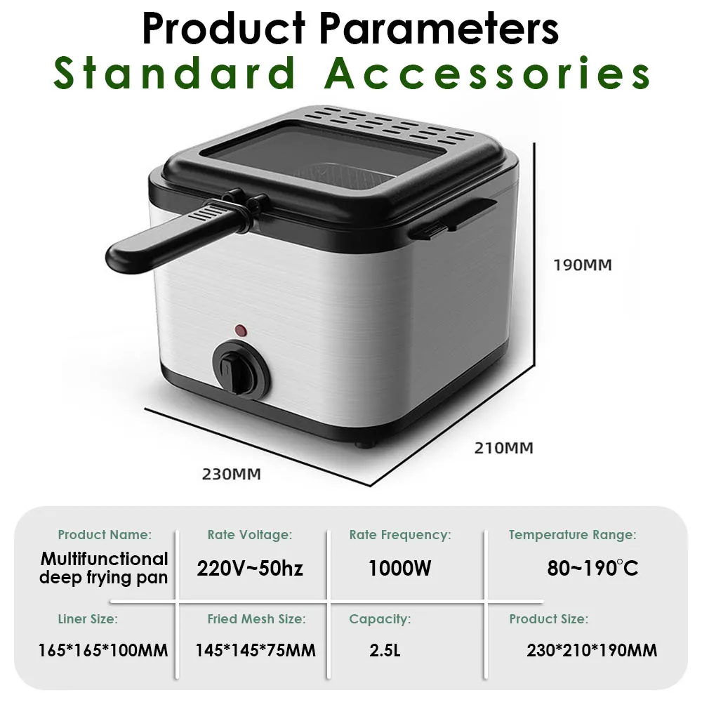 Deep fryer 2.5L fryer Electric Air fryer - I June PC your trusted ...