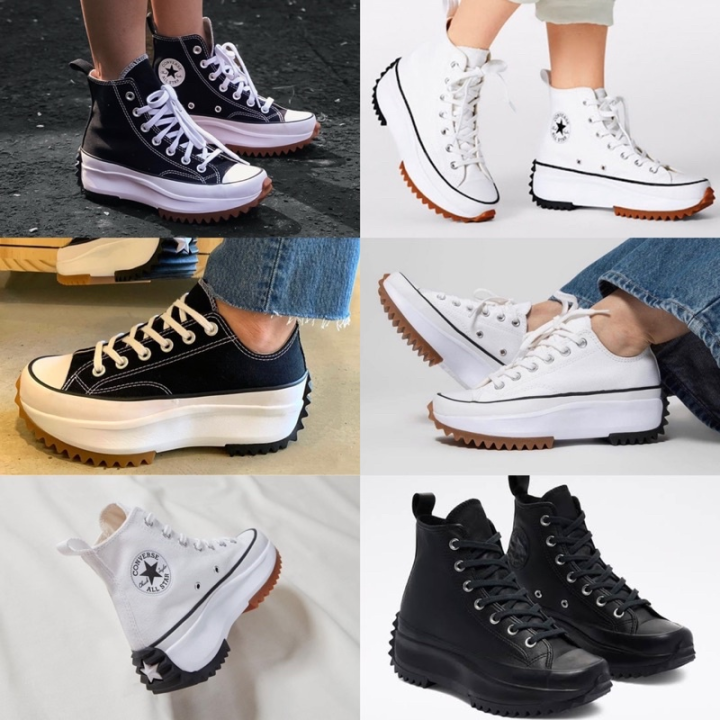 promo sepatu converse run star hike cod Sepatu Olahraga Rubber Sepatu Hitam Dan Putih Ukuran Sepatu 36 42 Sepatu Import Ready Size Lazada Lazada Indonesia