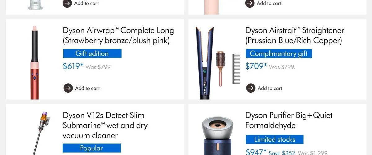 Dyson Official Store in Singapore, Online Shop 12 2024