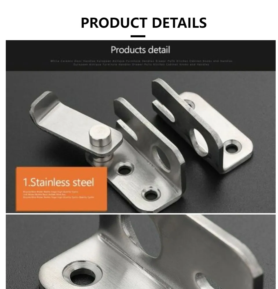 Allan Cabinet Lock Hasp Latches Stainless Steel Sliding Door Lock Home ...