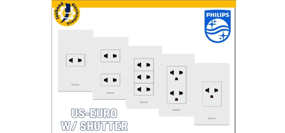 Philips Convenience Outlet Leafstyle Series 16AMPERES~250V with Shutter ...
