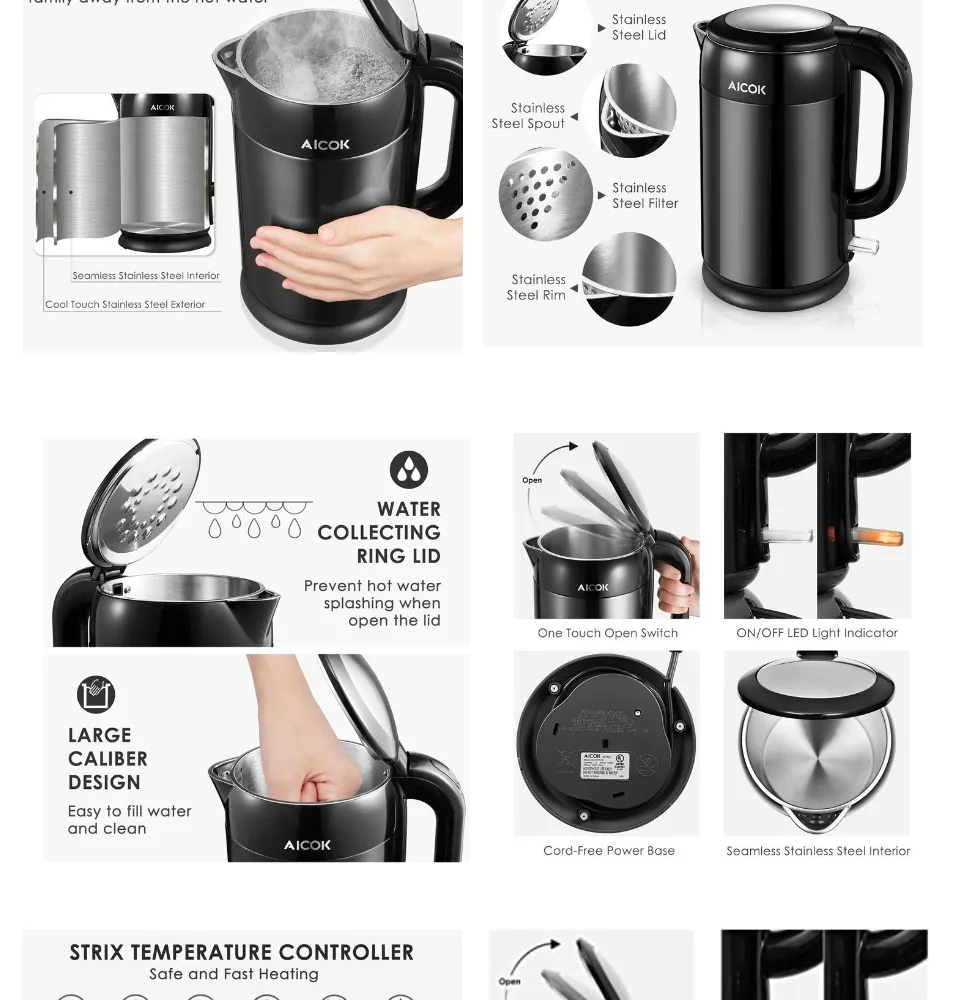 TAKE 2 : Aicok Powerful 1000W 4 in 1 Ultra-Quick Smart Stepless Speed ...