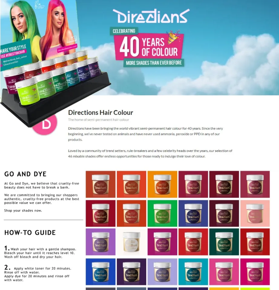 La Riché Directions Hair Dye Colour Chart Clearance | www ...