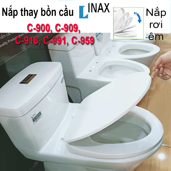 Nắp Bồn Cầu Đóng Êm Thay Thế Cho Bồn Cầu INAX C-702, C-900, C-909, C ...