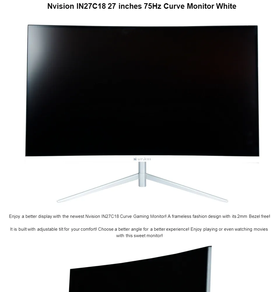 EasyPC | Nvision IN27C18 27 Inch Curved / N27FGW 27" 165Hz FHD Curved ...