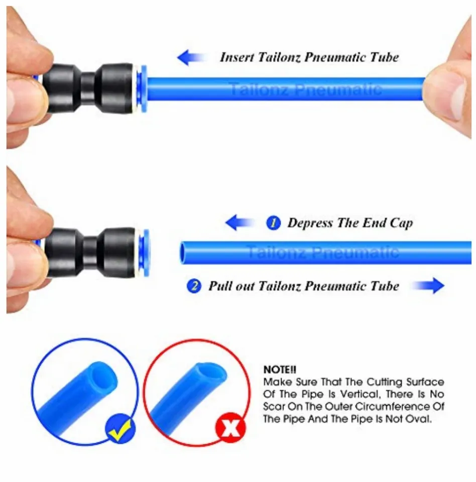 Push To Connect Fittings 100PCS Pneumatic Push Connect Fittings - 4/6/8 ...