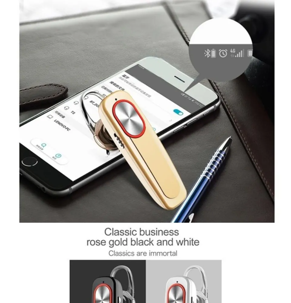 L9 Mini Bluetooth 4.1 Headset Wireless Earphone with Microphone Volume Adjustable for IPhone ...