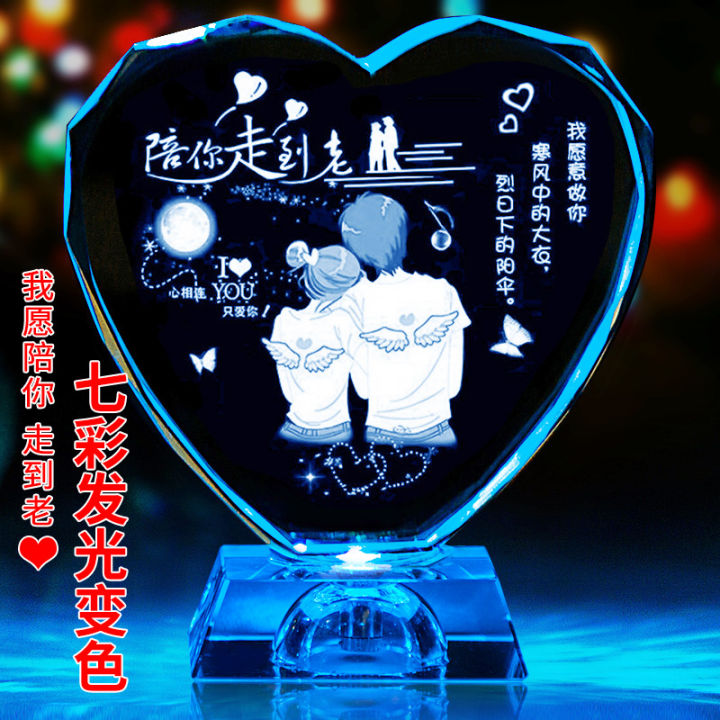Crystal Decoration Birthday Special Heart-Breaking Valentine's Day Gift ...