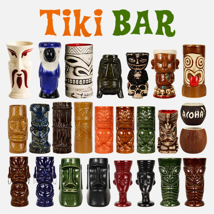 Bar Tiki Cup Stylish Hawaii Cocktail Glass Creative Cup Ceramic Cup ...