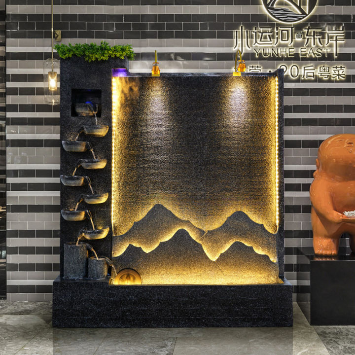 Chinese Living Room Water Curtain Wall Water Screen Courtyard Fountain ...