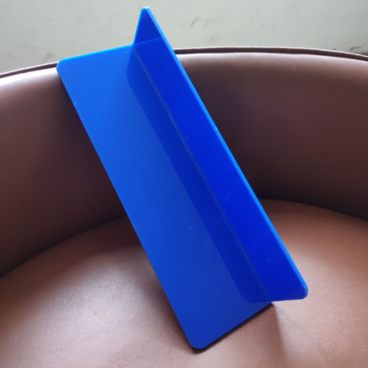 L-Shaped Plastic Baffle Desk Pet Partition Acrylic White Black Blue ...