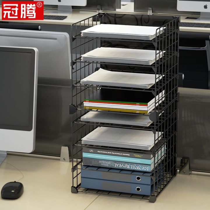 A4 File Rack Desktop Storage Multi-Layer Small Office Organize ...