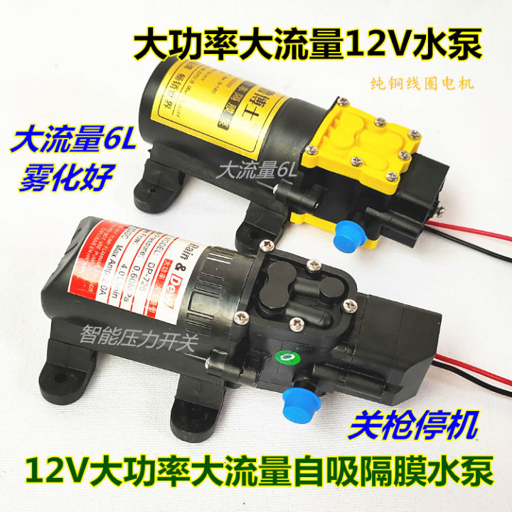 12V Agricultural Electric Sprayer Water Pump Motor High Pressure ...
