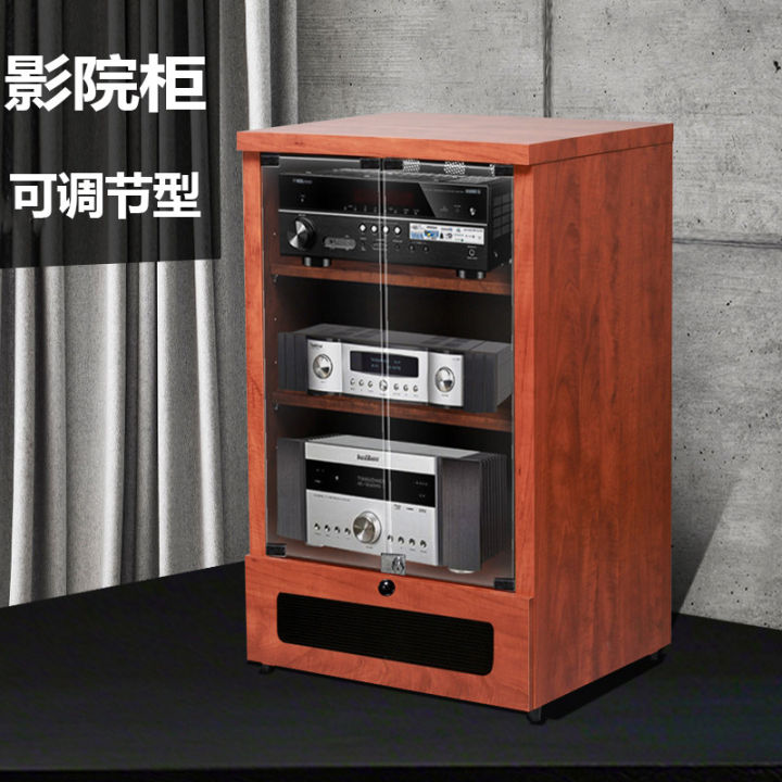 JieSheng Wood Amplifier Cabinet KTV Home Theater Audio Visual Equipment ...