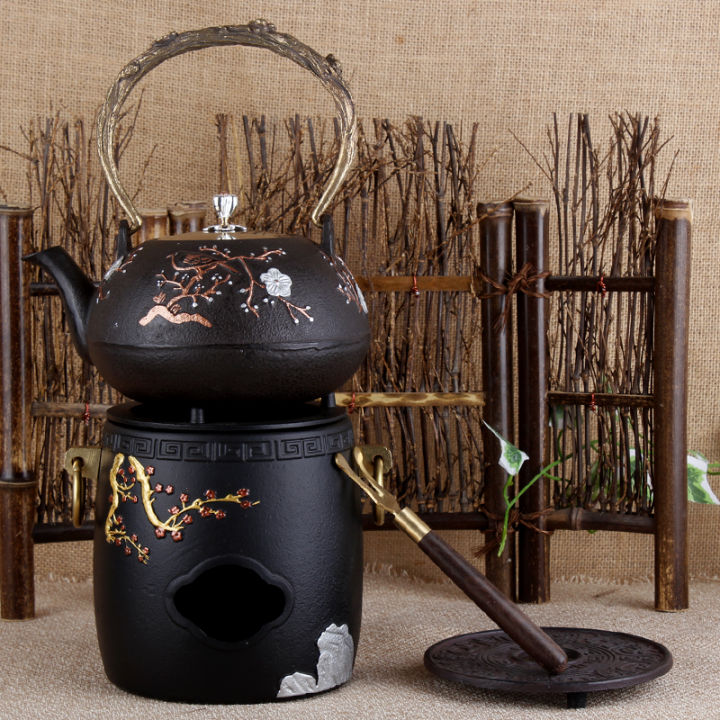 Japanese-Style Iron Pot Stove Tea Cooker Uncoated Japanese-Style Pig ...