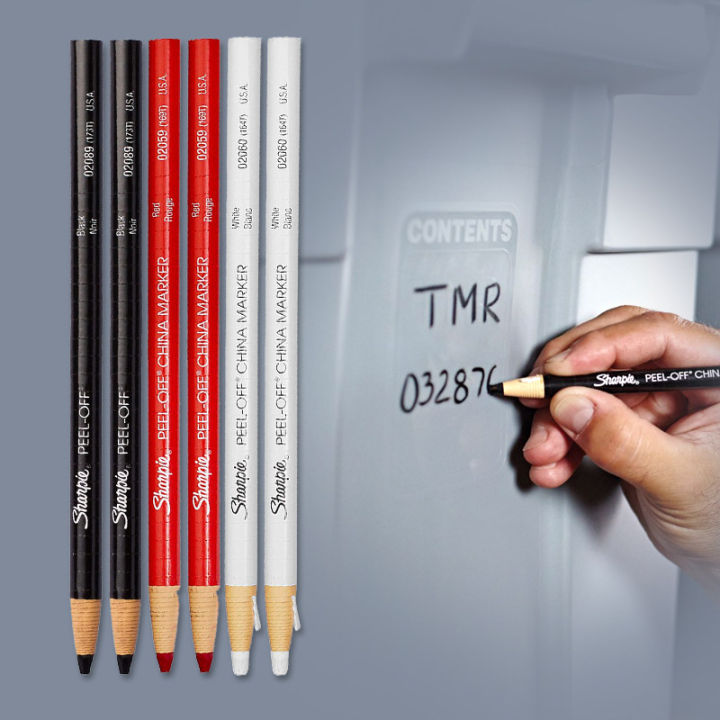 Sanfu sharpie Black and White Porcelain Glass Erasable Marker Peel ...