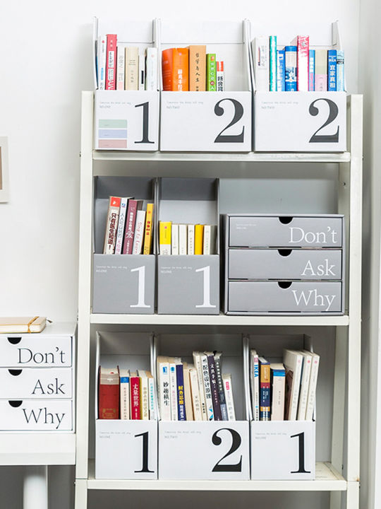 White Box INS Style Paper Digital Bookends Desktop Organizer Drawer ...