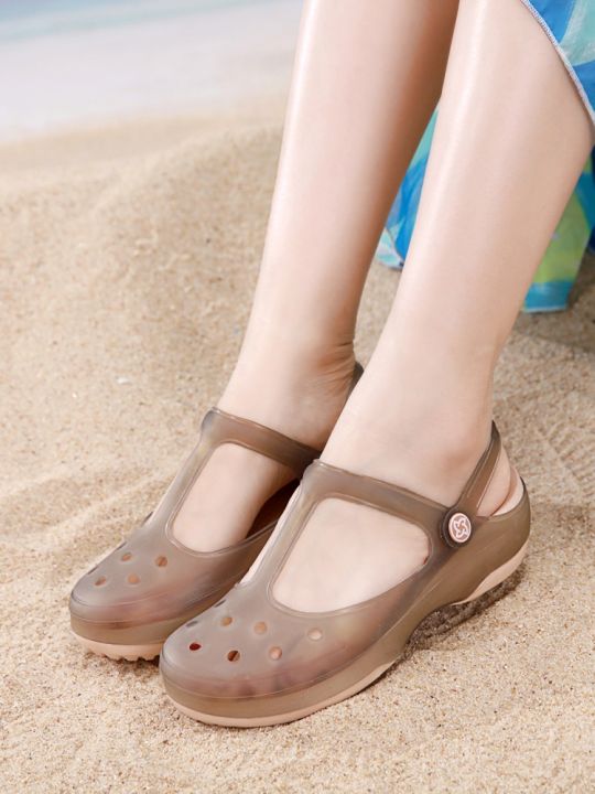 Veblen Women's Summer Outdoor Sandals Anti-slip Thick Bottomed Jelly ...