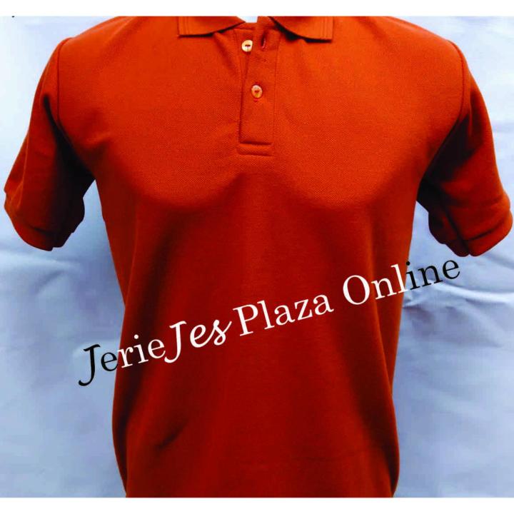 Kaos Polo Berkerah Polos - Merah Bata (03) | Lazada Indonesia