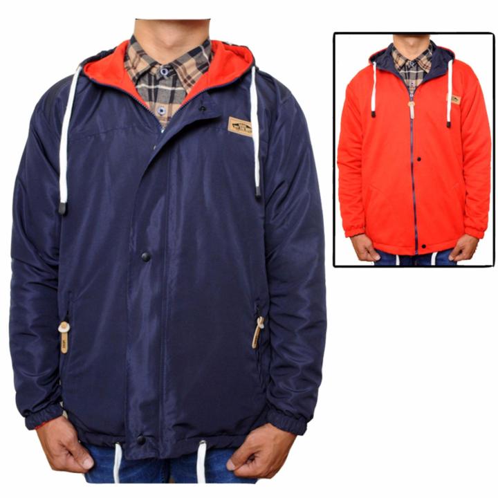 Raja Clothing Jaket Parasut Simpel Logo Navy Merah | Lazada Indonesia