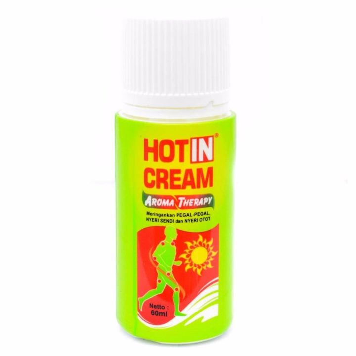 Hot In Cream Aroma Therapy Botol (Hijau) 60 Ml - Krim Penghilang Pegal ...