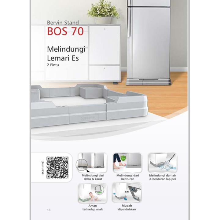 BERVIN BOS-70 RODA KULKAS 2 PINTU PLASTIK ABUABU | Lazada Indonesia