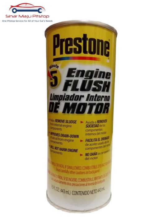 Prestone Engine Flush - Cairan Pembersih Bagian Dalam Mesin Mobil 443 ...