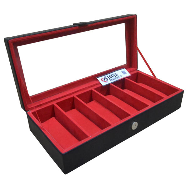 Jogja Craft Black Red Glasses Box Organizer - Box Kacamata - Kotak ...
