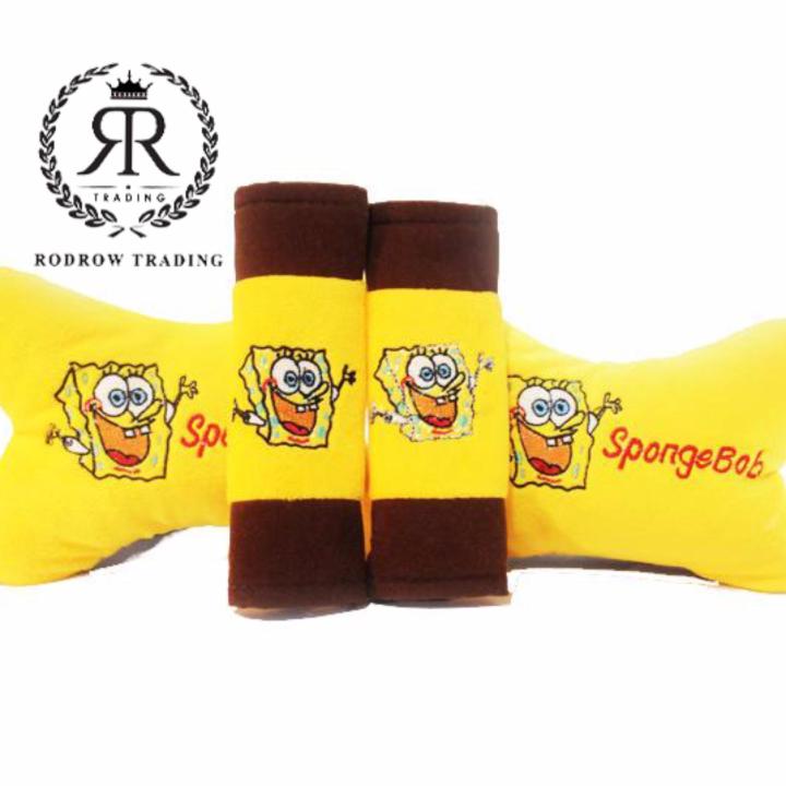 Bantal Mobil Spongebob Set 2 in 1 / Bantal Jok Mobil Spongebob Set 2 in ...