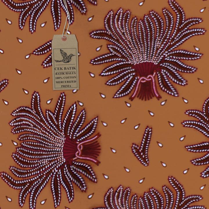 kain batik - Motif Batik Classic Unik Padi Marun warna Dasar Coklat ...