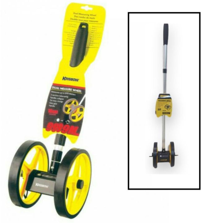 Krisbow Meteran Dorong Roda Dua 2 Roda Jalan Digital 9999M Alat Ukur ...