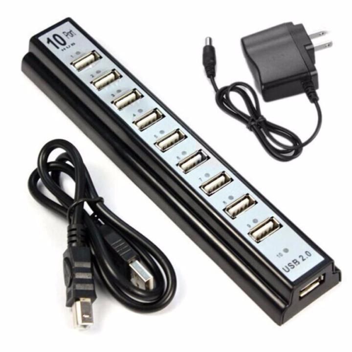 Usb Hub 10 Port + Adaptor | Lazada Indonesia
