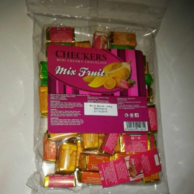 Coklat Checkers Mix Fruit Mini Chunky Chocolate 400Gr | Lazada Indonesia